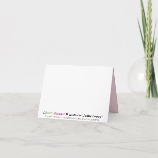 It's a Girl Baby Laundry Thank You Card (pink) | Zazzle