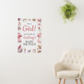 It's A Girl! Baby shower welcome foam board sign | Zazzle