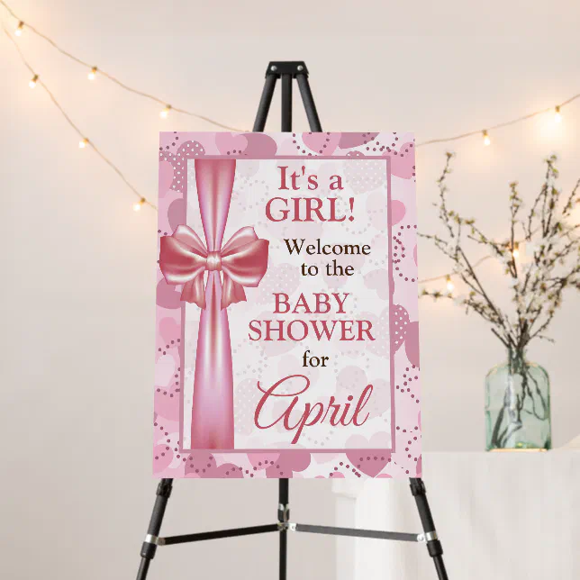 It's a Girl baby shower welcome sign | Zazzle