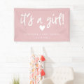 it's a girl Modern Pink Baby Shower Banner | Zazzle