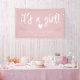 it's a girl Modern Pink Baby Shower Banner | Zazzle