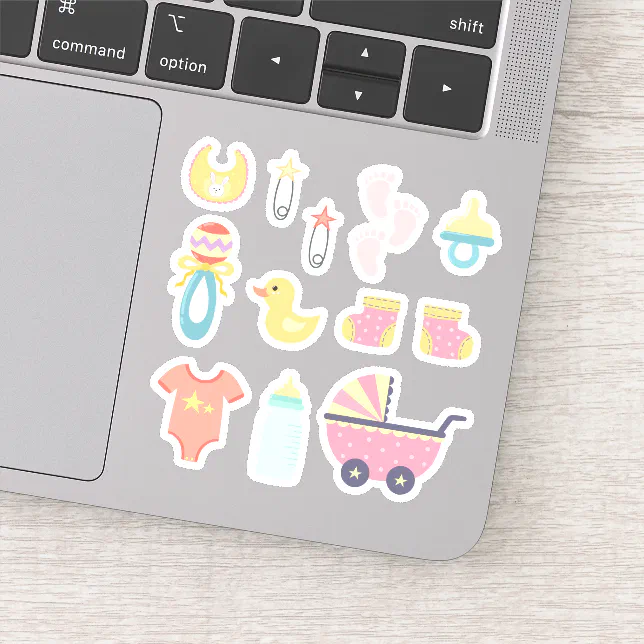 It's a Girl Pink Baby Shower Sticker | Zazzle