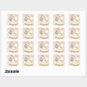 It's a girl! square sticker | Zazzle