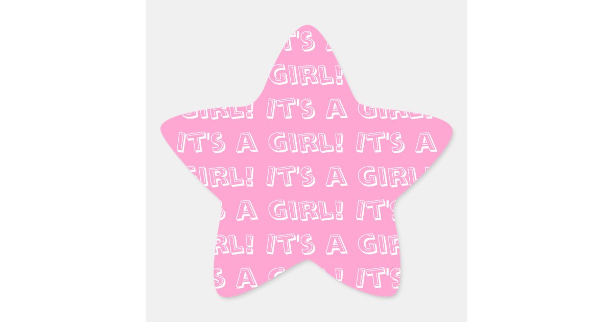 It's A Girl! Sticker | Zazzle