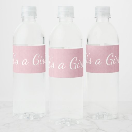 It's a Girl Water Bottle Label | Zazzle