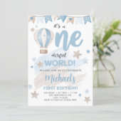 It's a One-derful world boy first birthday invite. Invitation | Zazzle