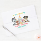 It's a Pawty Puppy Party Happy Birthday Classic Round Sticker | Zazzle