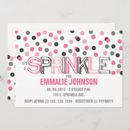 IT'S A SPRINKLE INVITATION | Zazzle