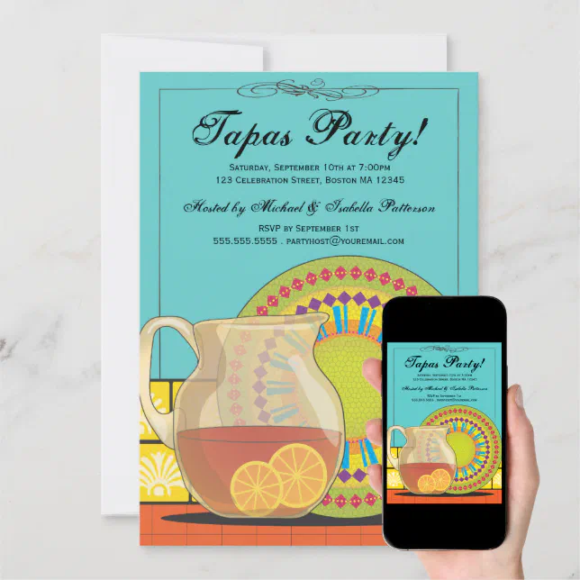 It's a Tapas Party! Happy Fiesta Invitation | Zazzle