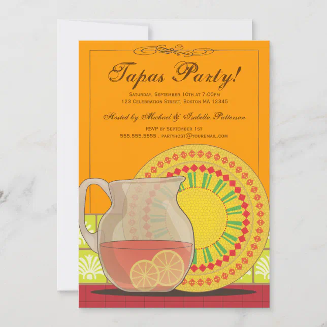 It's a Tapas Party! Happy Fiesta Invitation | Zazzle
