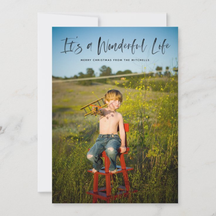 It's a Wonderful Life Christmas Photo Card | Zazzle
