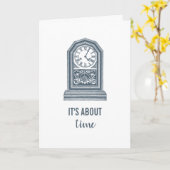 It's About Time Vintage Clock Card | Zazzle