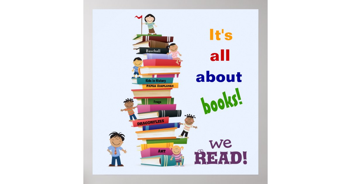 It's All About Books Poster | Zazzle