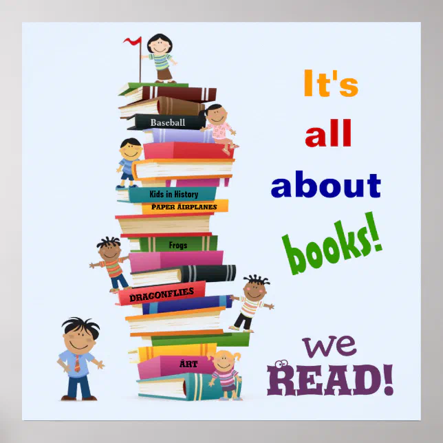 It's All About Books Poster | Zazzle