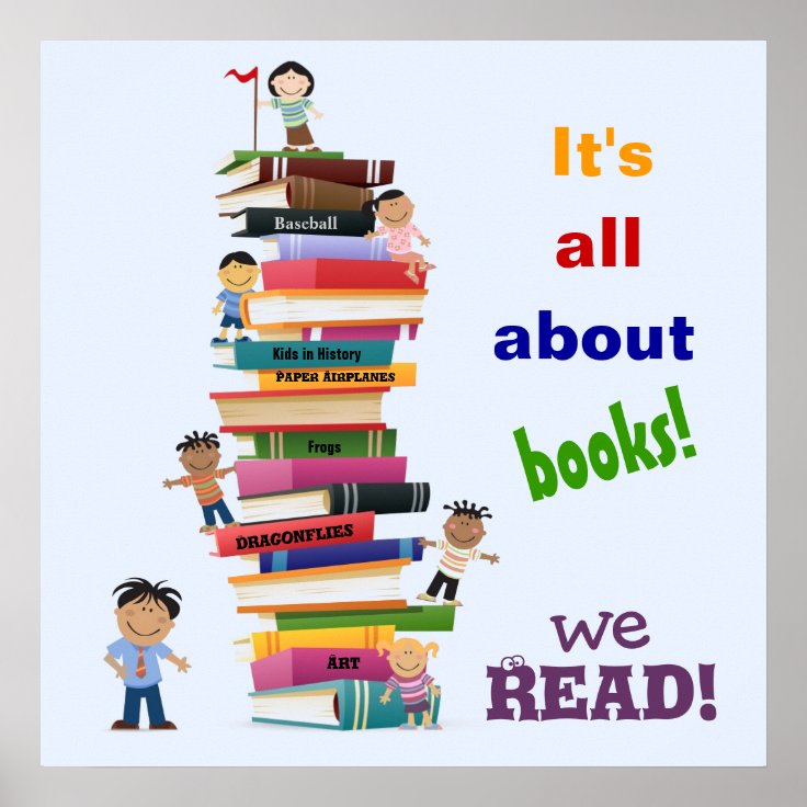 It's All About Books Poster | Zazzle