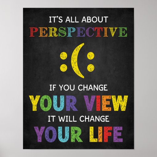 It's All About Perspective Classroom Motivational Poster | Zazzle
