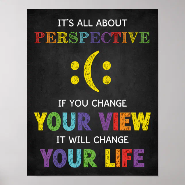 It's All About Perspective Classroom Motivational Poster | Zazzle