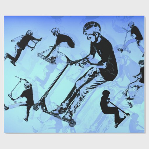 It's All About The Scooter! - Scooter Tricks Wrapping Paper | Zazzle