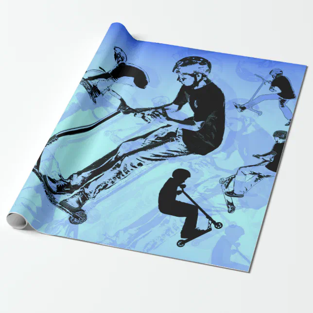 It's All About The Scooter! - Scooter Tricks Wrapping Paper | Zazzle