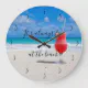 It's Always Five O'Clock at the Beach Happy Hour Large Clock | Zazzle