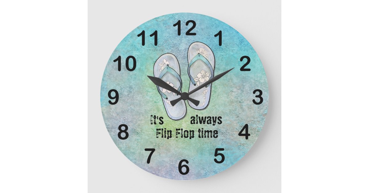 It's always Flip Flop Time Clock | Zazzle