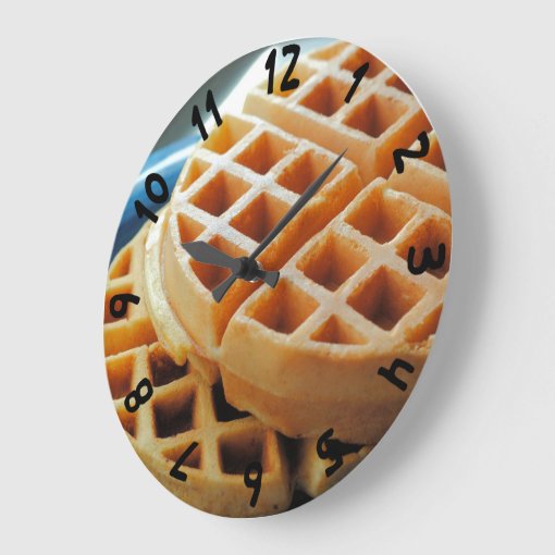 It's Always Time For Waffles | Large Clock | Zazzle