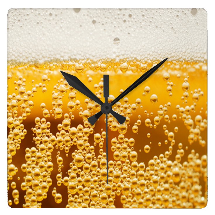 It's Beer:30 Square Wall Clock | Zazzle