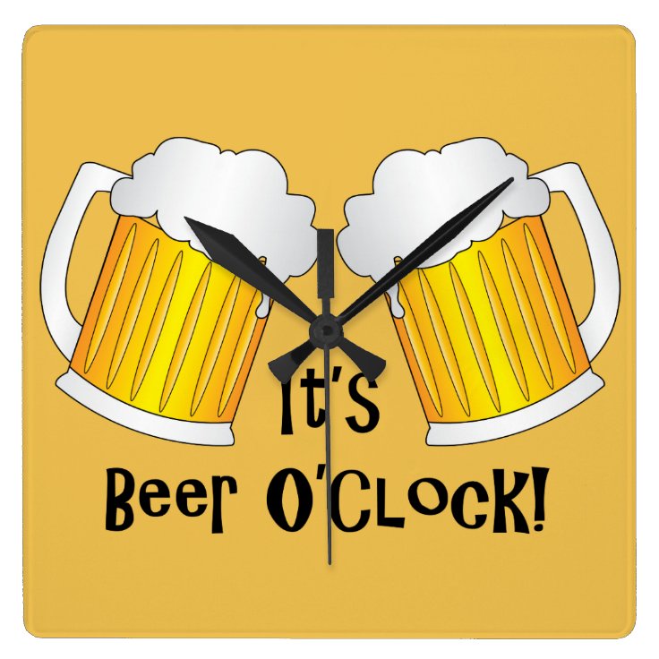 Its Beer O'Clock Time Funny Wall Clock | Zazzle