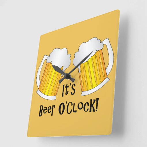 Its Beer O'Clock Time Funny Wall Clock | Zazzle