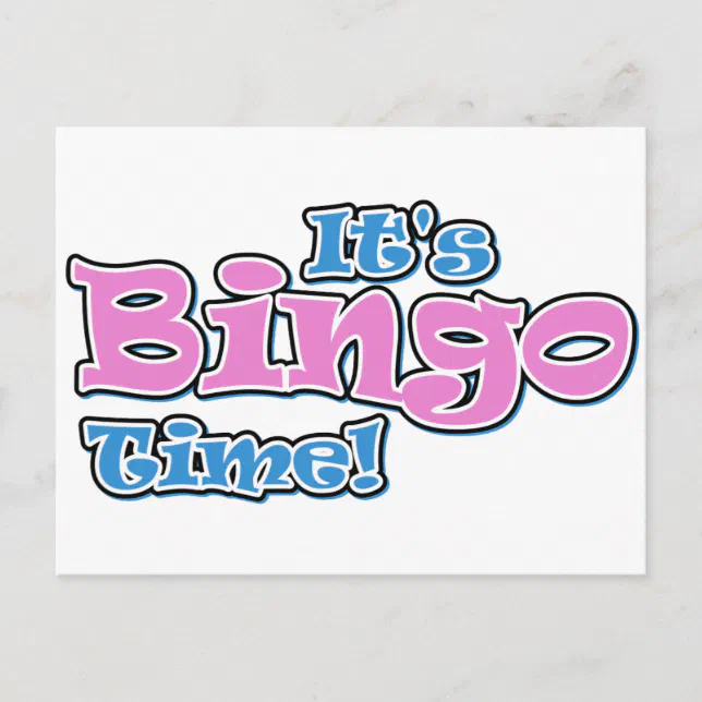 It's Bingo TIme Postcard | Zazzle