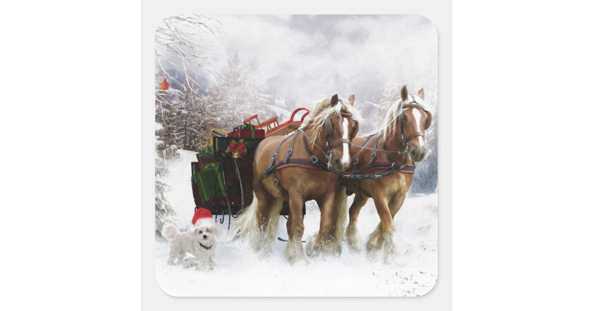 It's Christmas Square Sticker | Zazzle