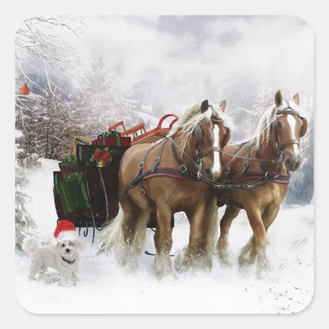 It's Christmas Square Sticker | Zazzle