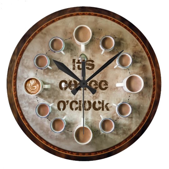 It's Coffee OClock Fun Coffee Lovers Kitchen Clock | Zazzle.com