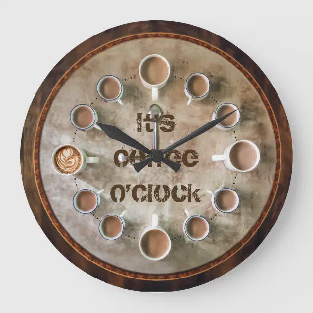 It's Coffee OClock Fun Coffee Lovers Kitchen Clock | Zazzle