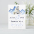 It's Cold Outside Winter Polar Bear Baby Shower Thank You Card | Zazzle