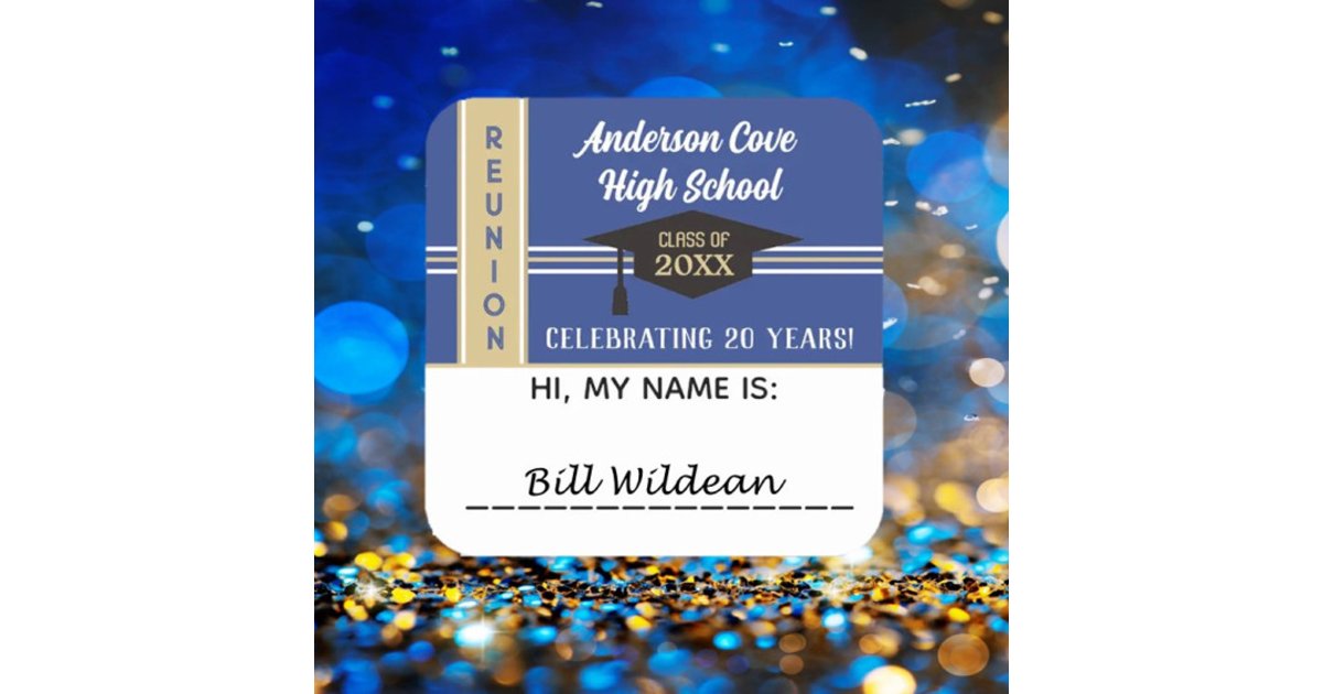 It's Customized! Class Reunion Name tag Sticker | Zazzle