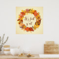 It's Fall Y'all Autumn Leaves Wreath Poster | Zazzle