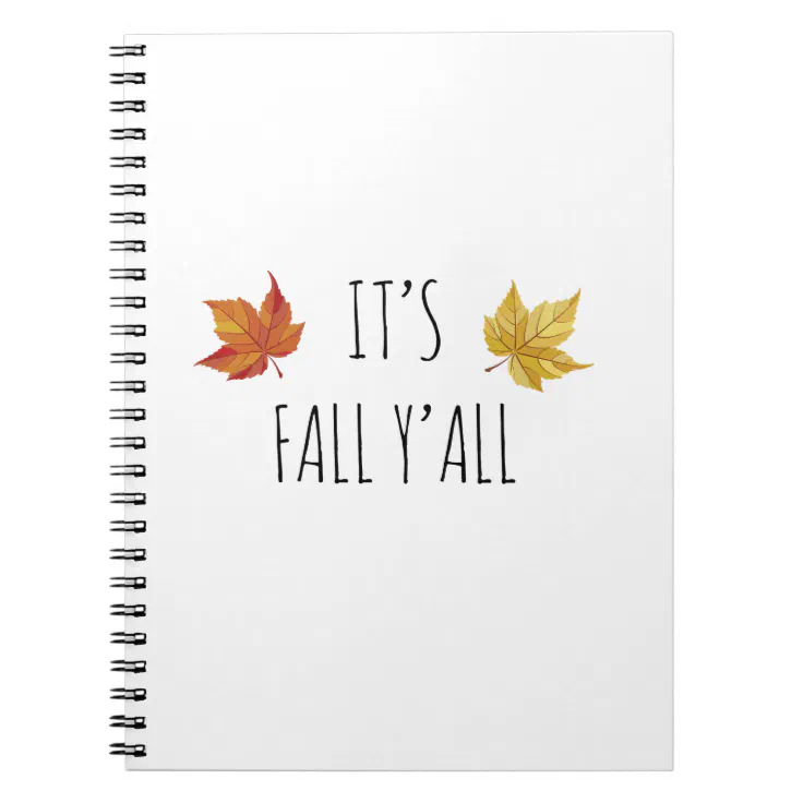 It's Fall Y'all Rae Dunn Inspired Font Fall Notebook | Zazzle