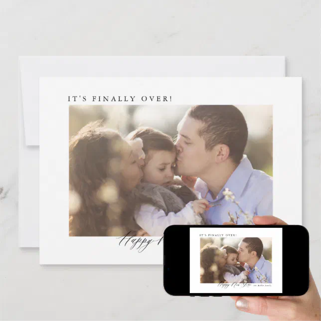 It's Finally Over New Year Photo Cards | Zazzle