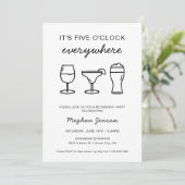 It's Five O'Clock Everywhere Retirement Party Invitation | Zazzle