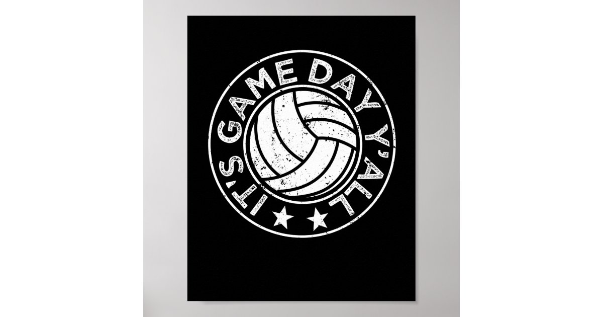 It's Game Day Y'all Funny Volleyball Player Vball Poster | Zazzle