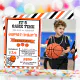 Its Game Time Basketball Birthday Party Photo Invitation | Zazzle