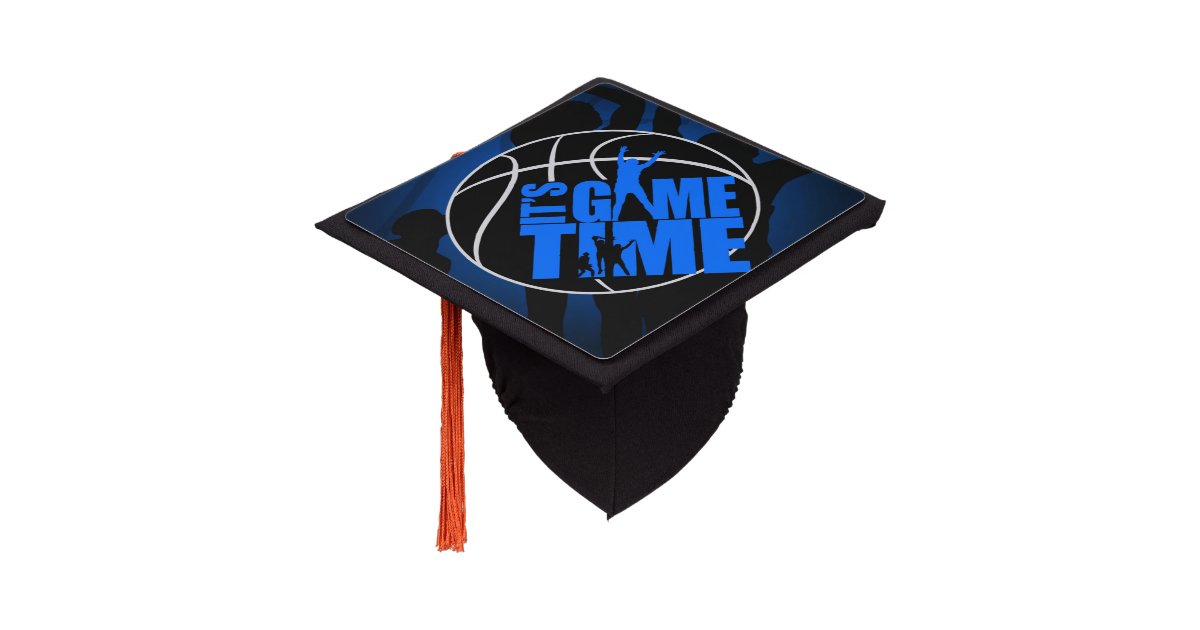 Its Game Time - Blue Graduation Cap Topper | Zazzle
