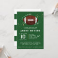 It's Game Time Kids Football Birthday Party Invitation | Zazzle