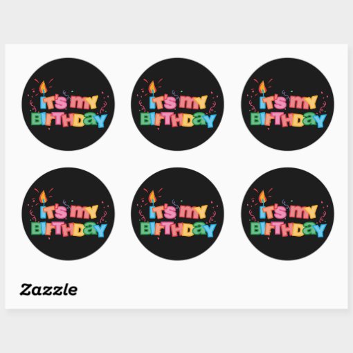It's My Birthday Letters Sticker | Zazzle