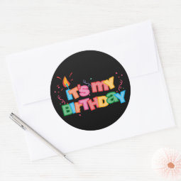 It's My Birthday Letters Sticker | Zazzle