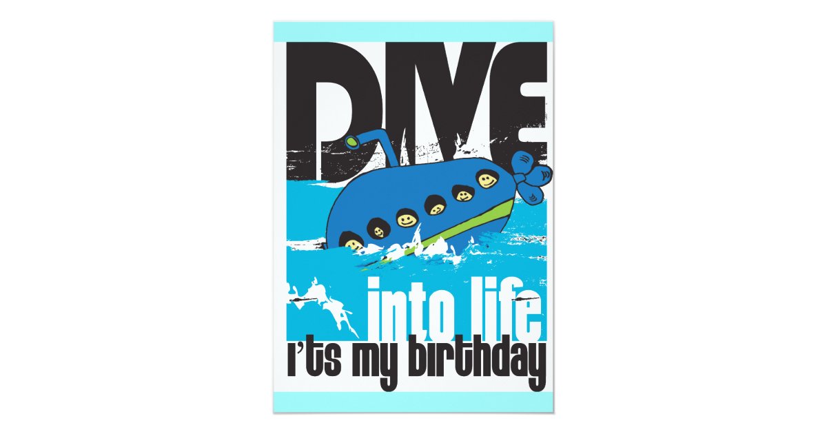 It's My Birthday Submarine Invitation | Zazzle.com