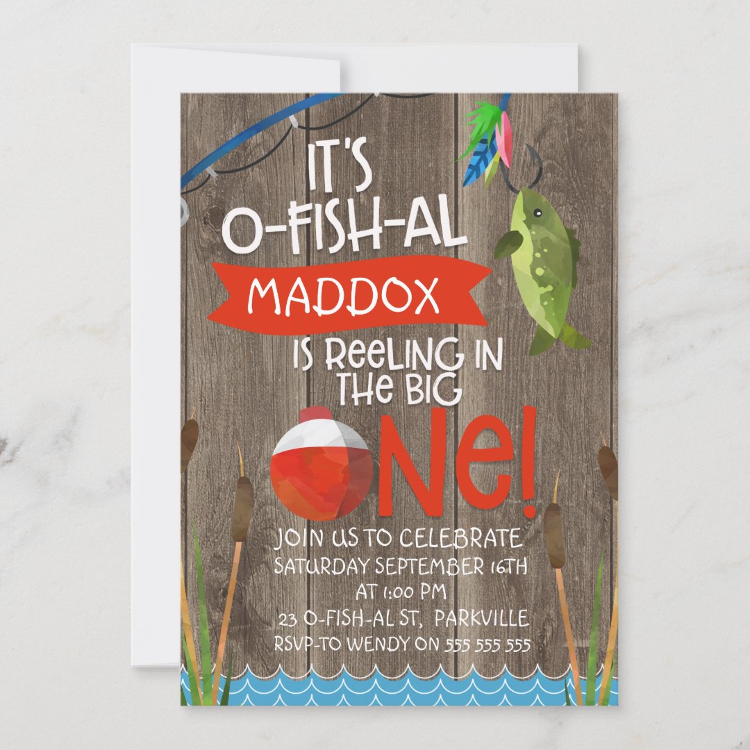 Its O-fish-al 1st Birthday Invitation For Boy | Zazzle