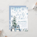 It's party time Penguin winter birthday invitation | Zazzle