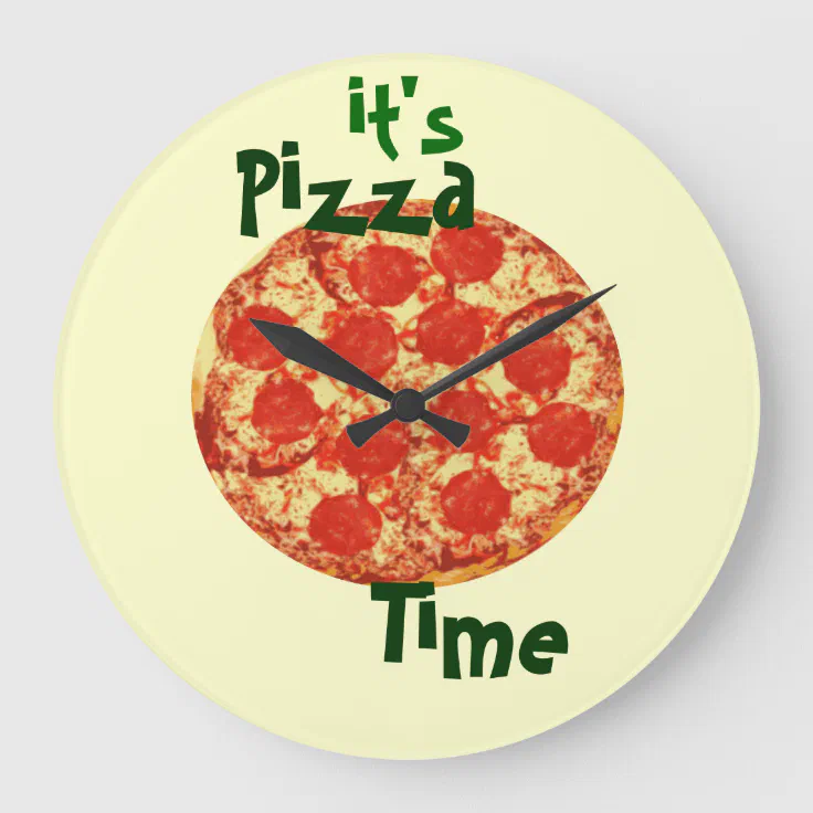 It's Pizza Time Clock | Zazzle
